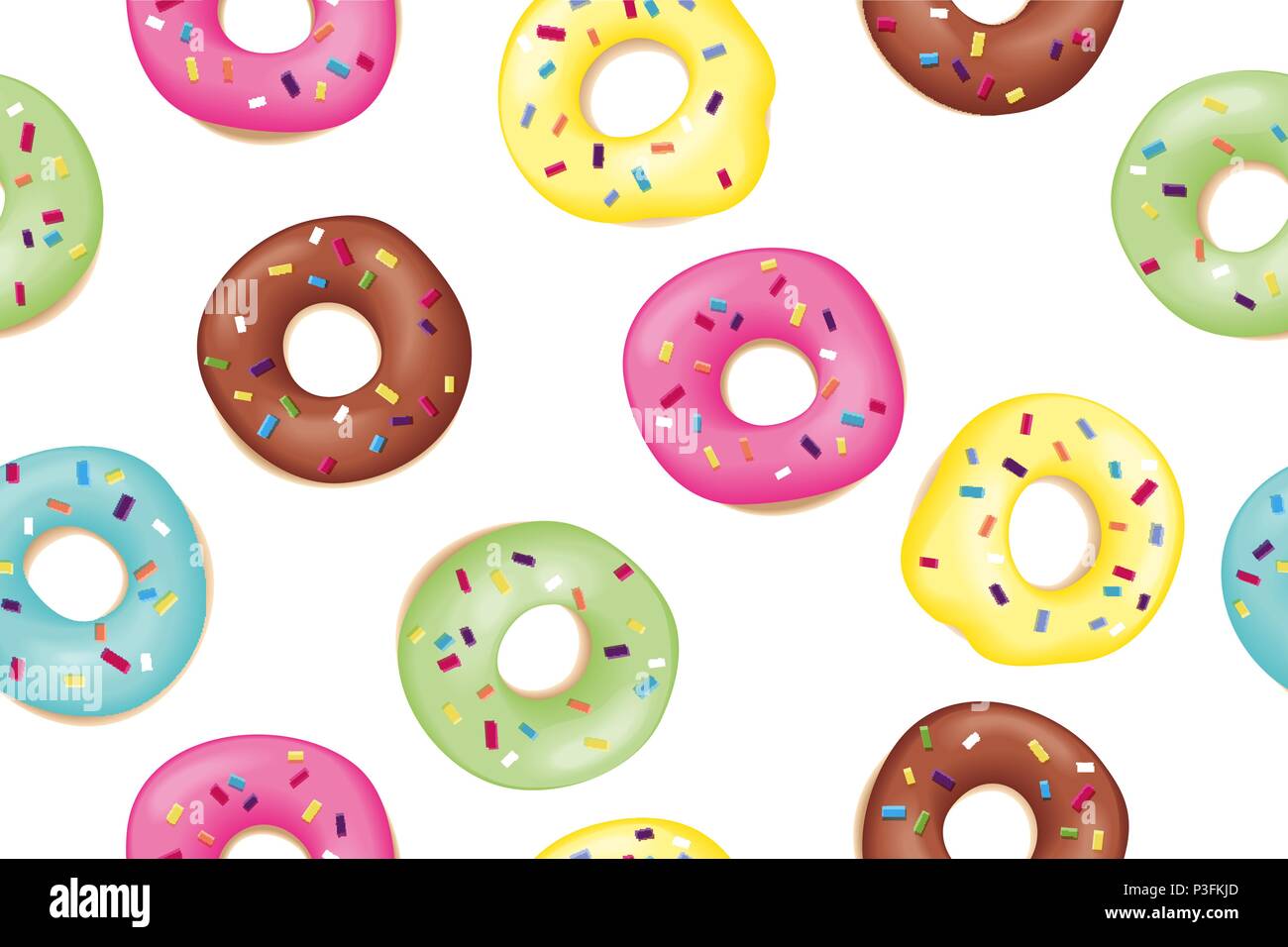 Colorful donuts cartoon set Stock Vector Images - Alamy