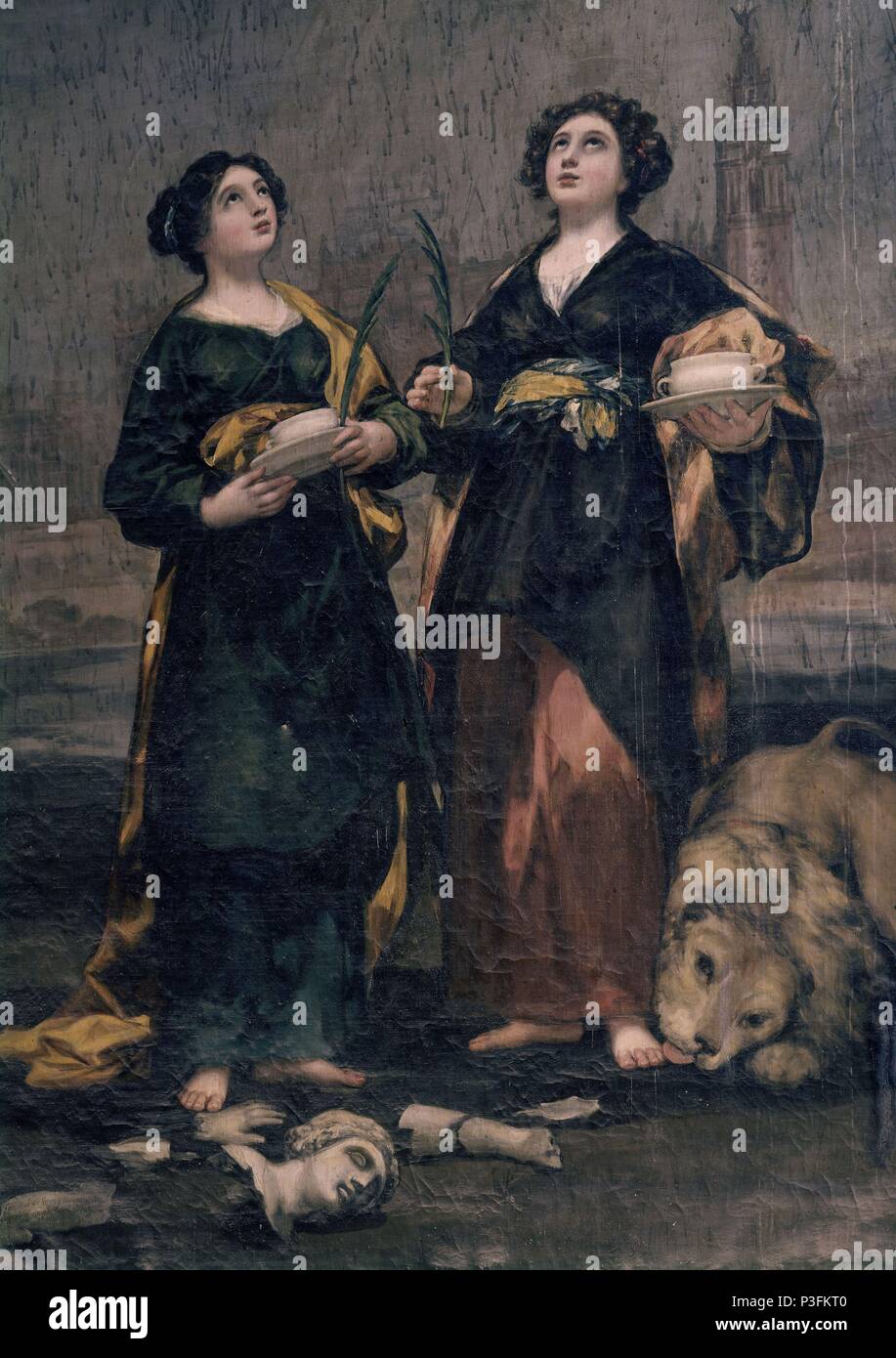 Spanish school. St. Justa and St. Rufina - Detail. Santas Justa y ...