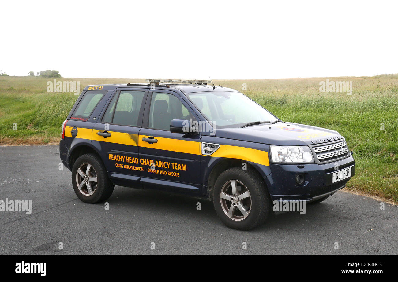 A beachy head chaplaincy team vehicle scene on beachy head hi-res stock ...