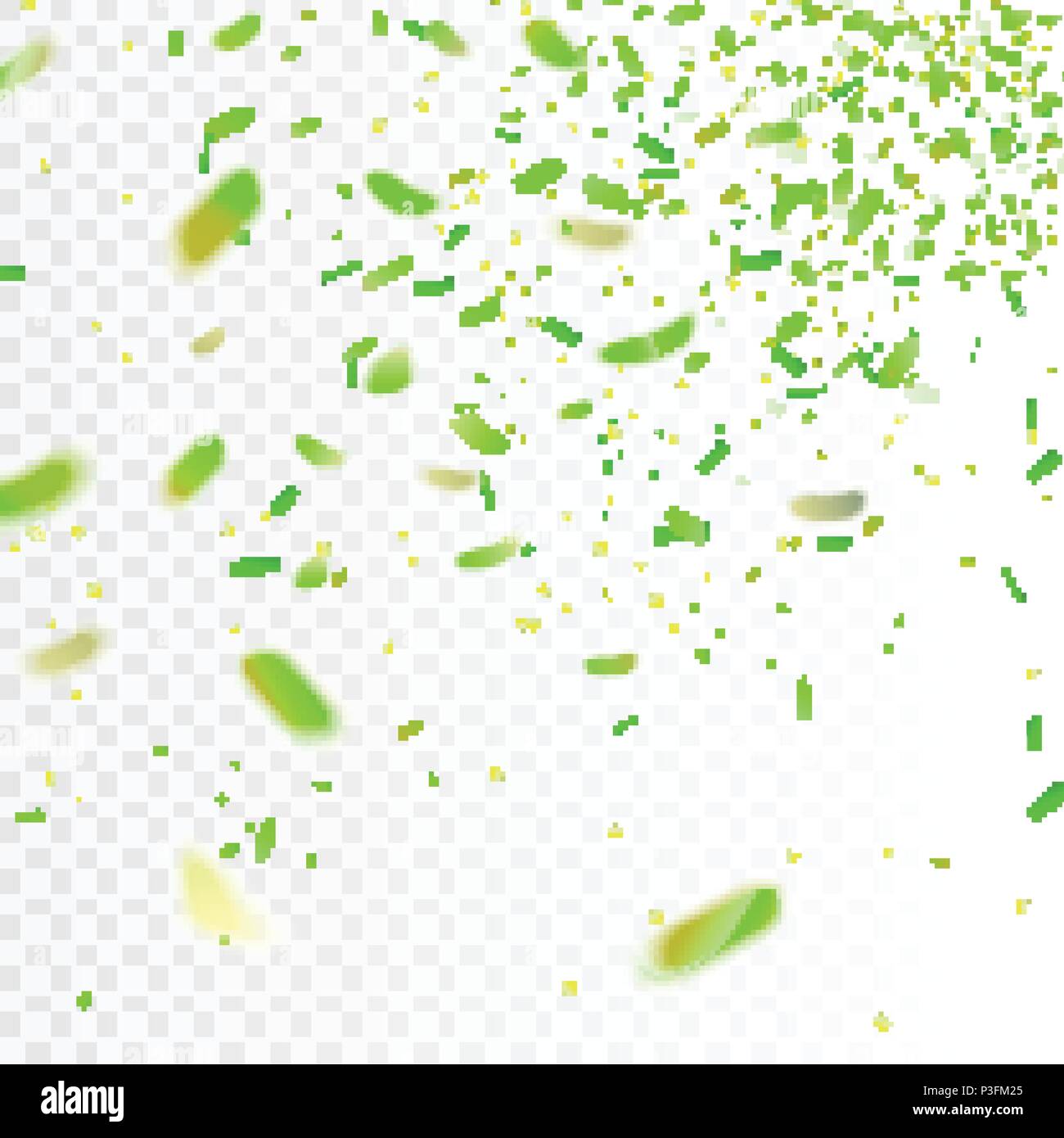 Confetti Transparent Background Green Cover