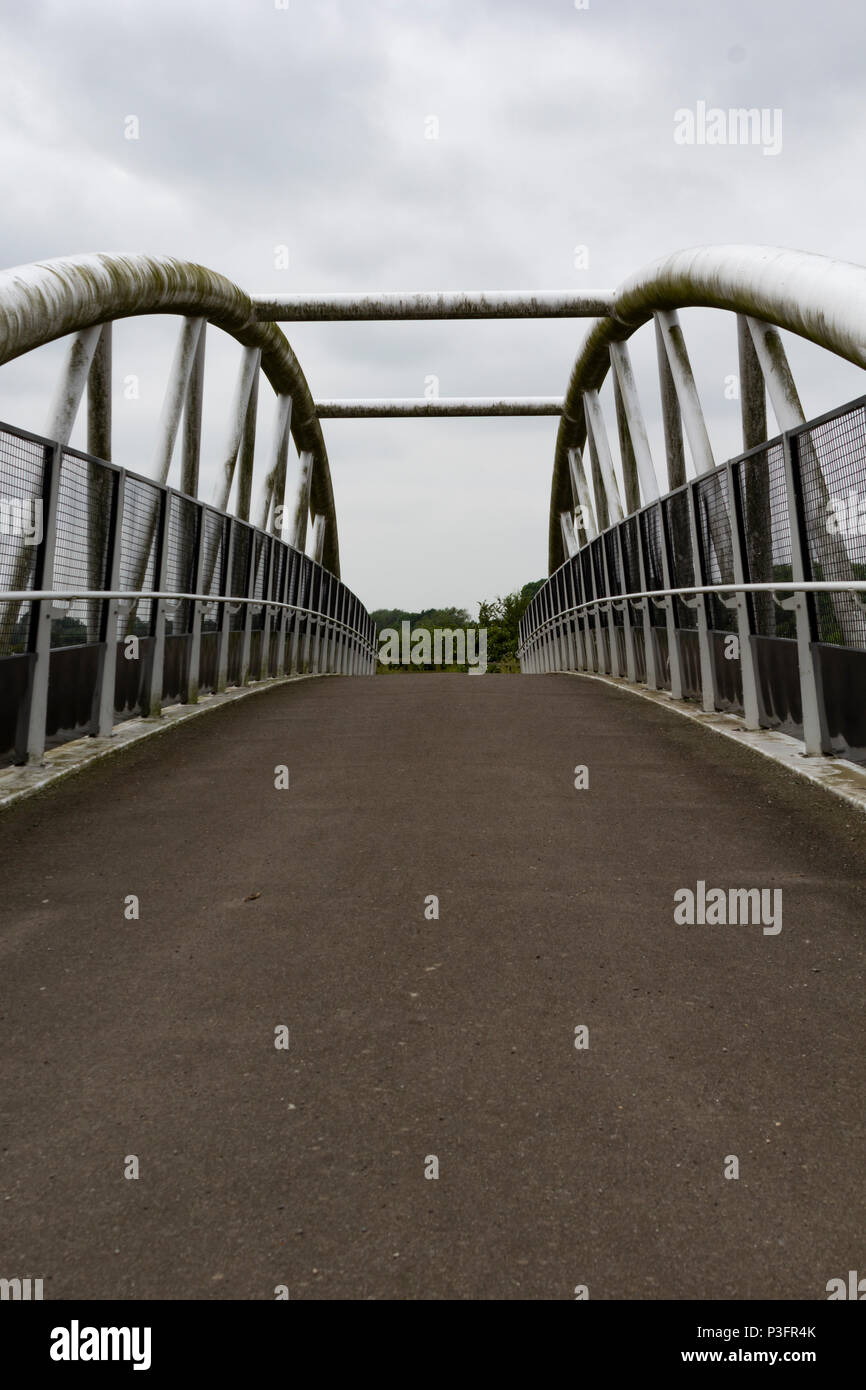 Looking over a bridge Stock Photo - Alamy