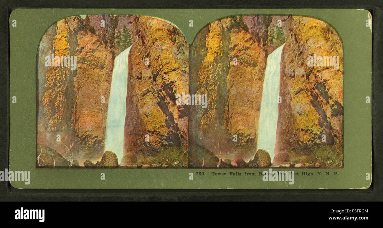 330 Tower Falls from Below, 150 feet high, Y. N. P, from Robert N ...