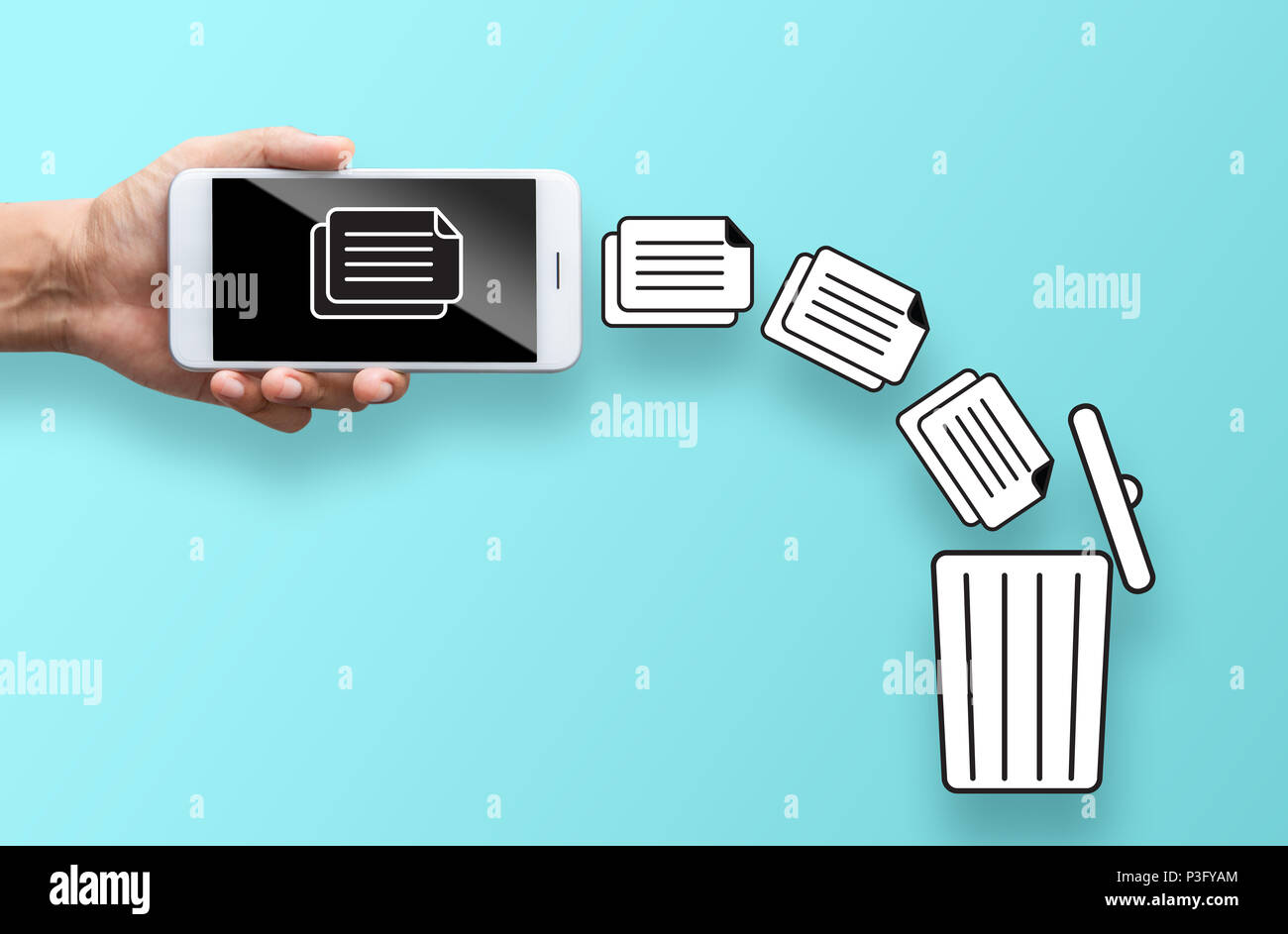 Computer recycle bin icon hi-res stock photography and images - Alamy