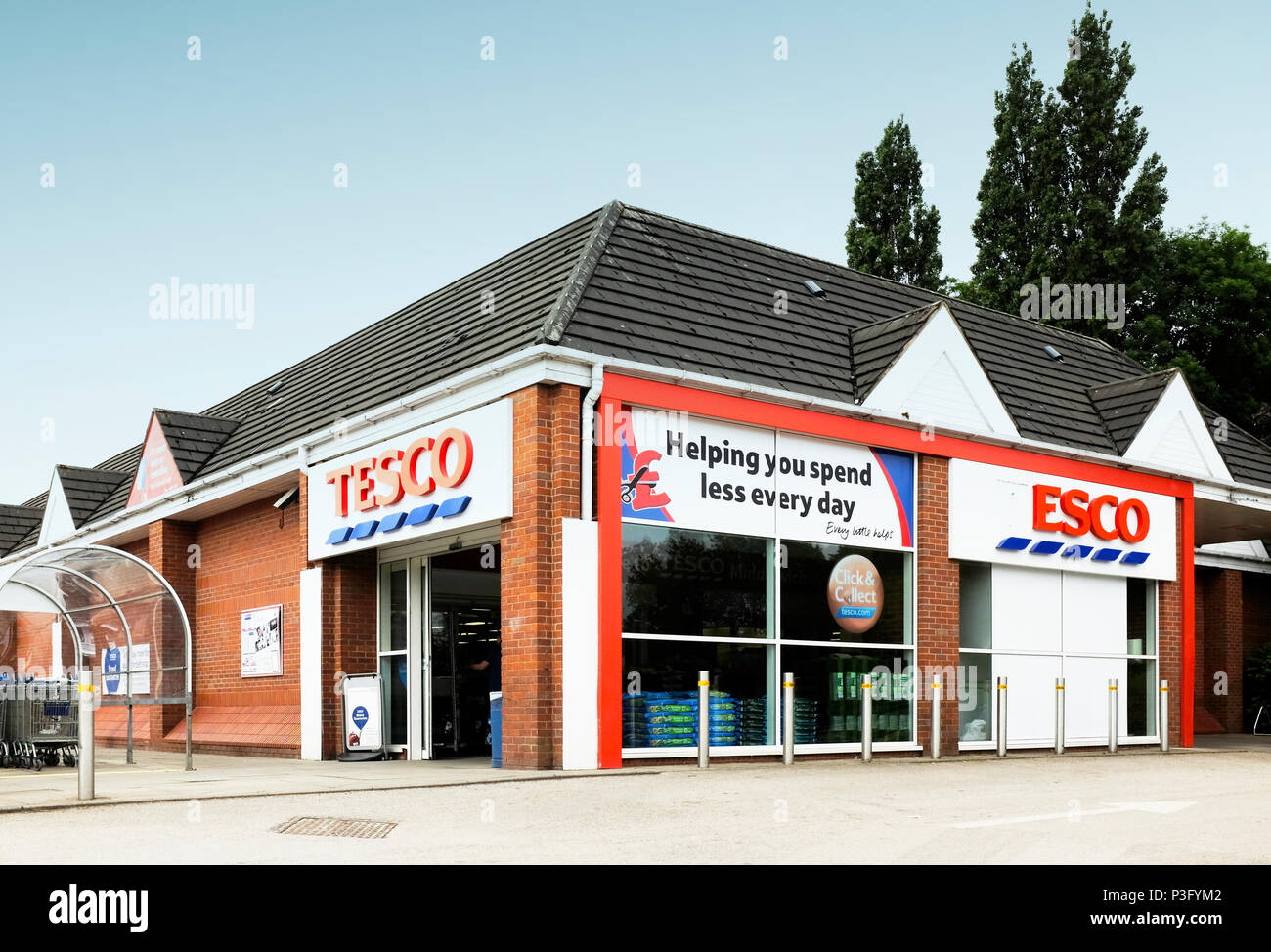 Tesco shop in Middlewich Cheshire UK Stock Photo - Alamy
