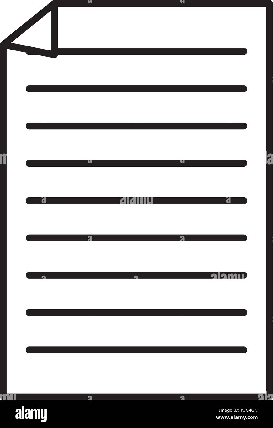 line office paper document to business work Stock Vector Image & Art ...