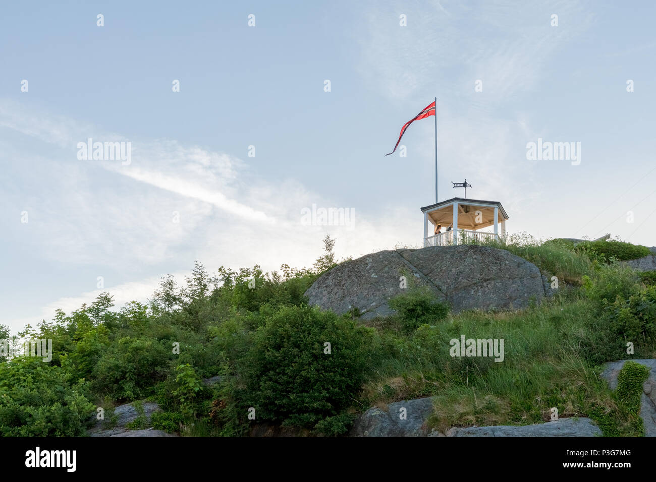 Mandal, Norway - june 2018: Uranienborg, the beautiful viewpoint in ...