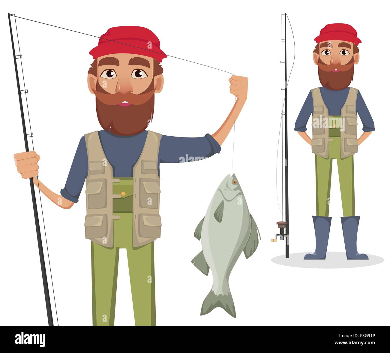 Fishermen Stock Vector Images - Alamy