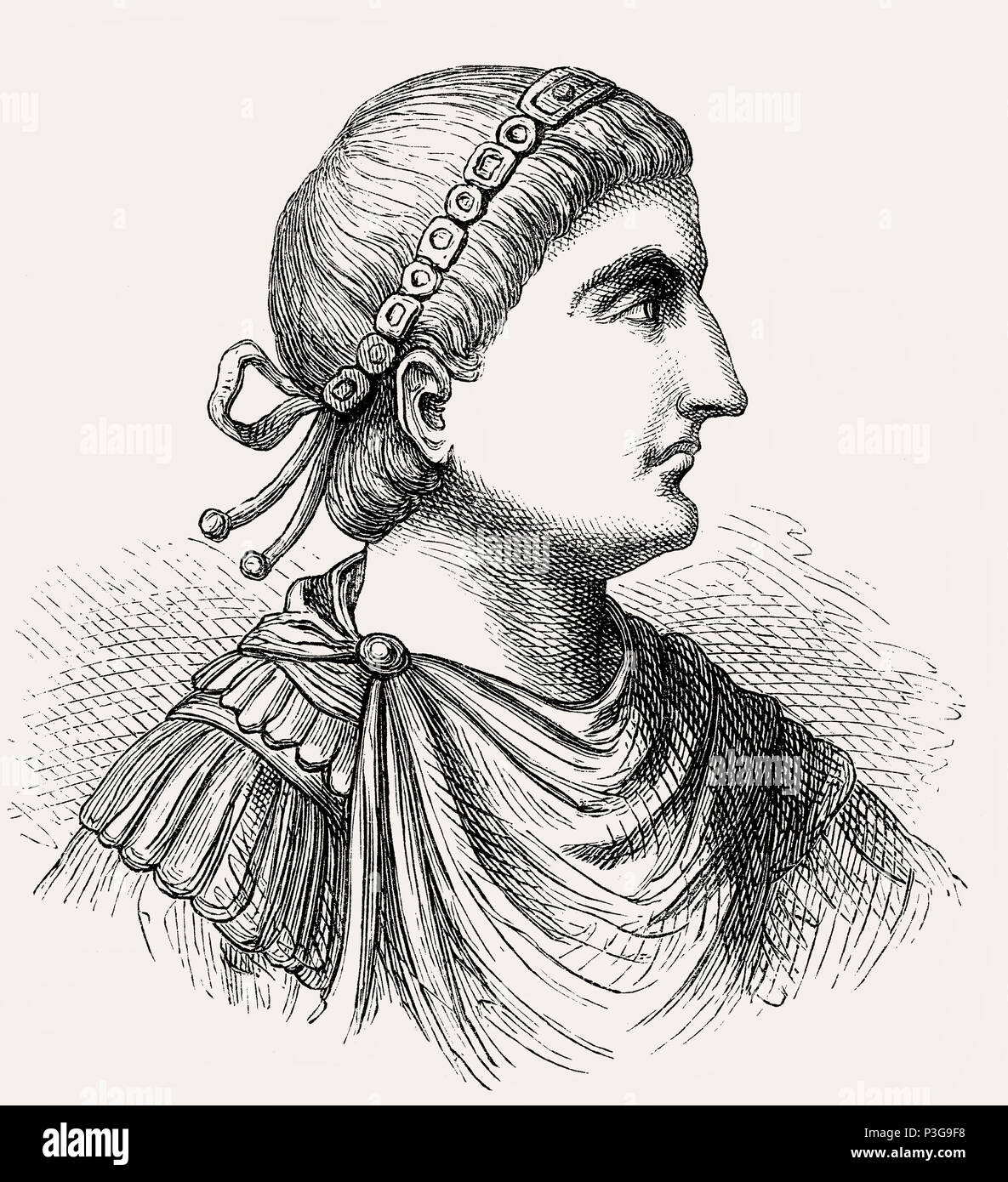 Theodosius I, Theodosius the Great, Roman Emperor from 379 to 395 Stock ...