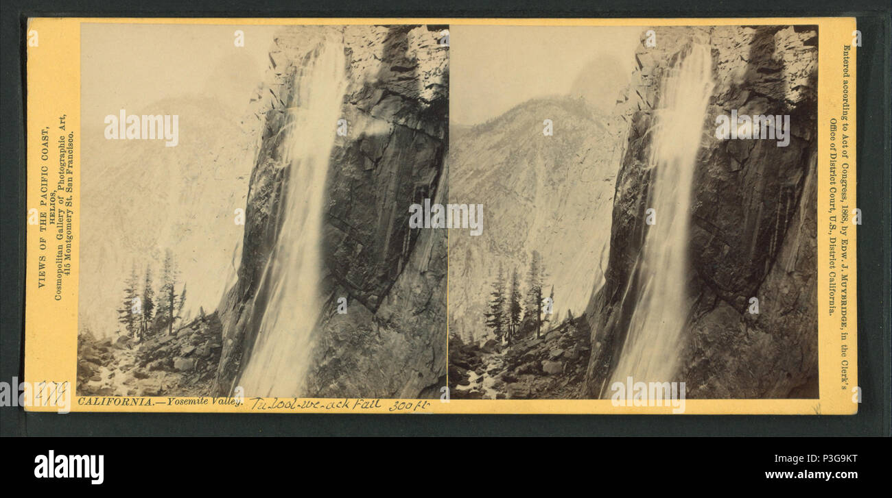 333 Tu-lool-we-ack Fall, 300 feet. Yosemite Valley, California, by ...