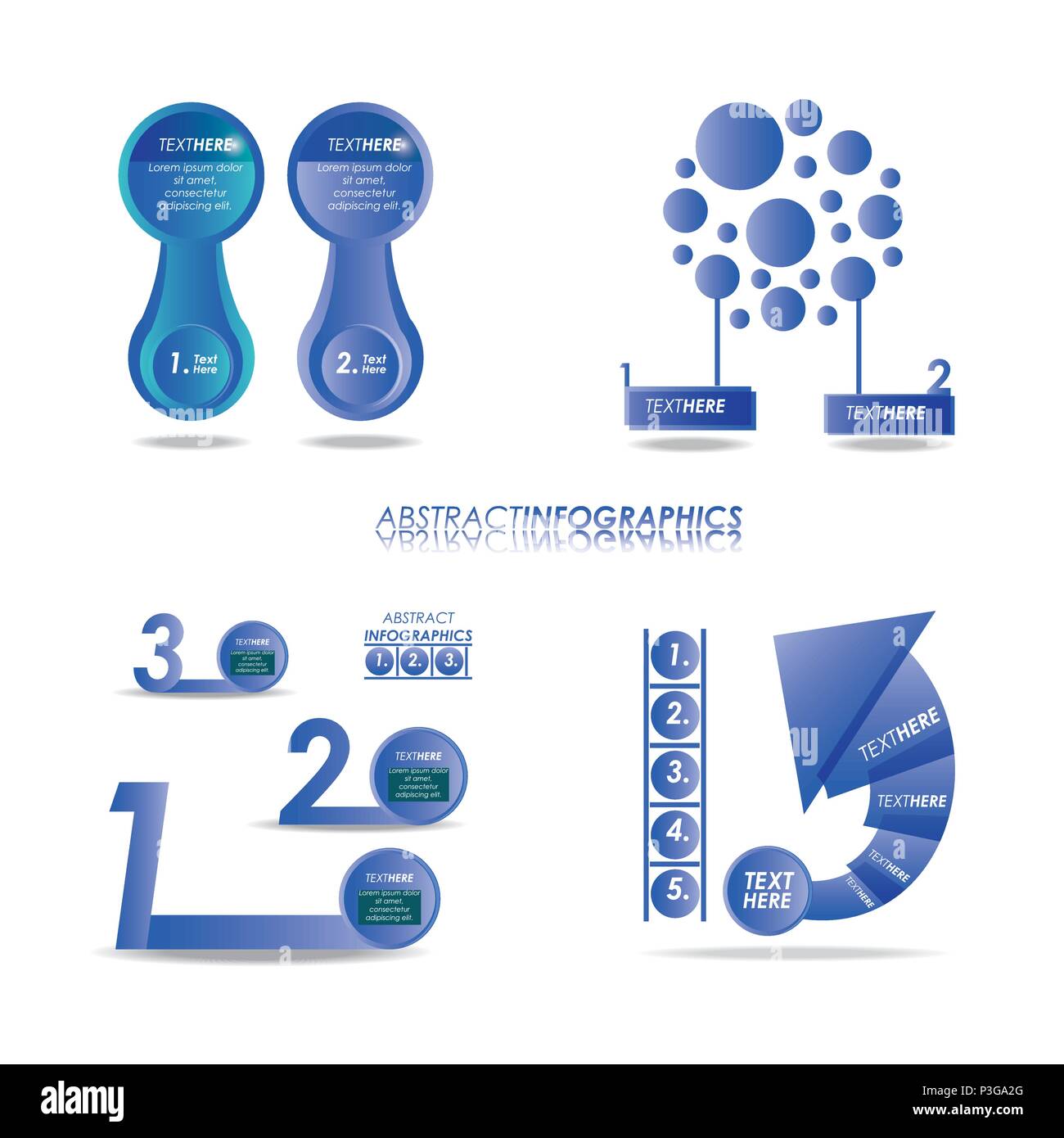 abstract infographics sketches set icons vector illustration design ...