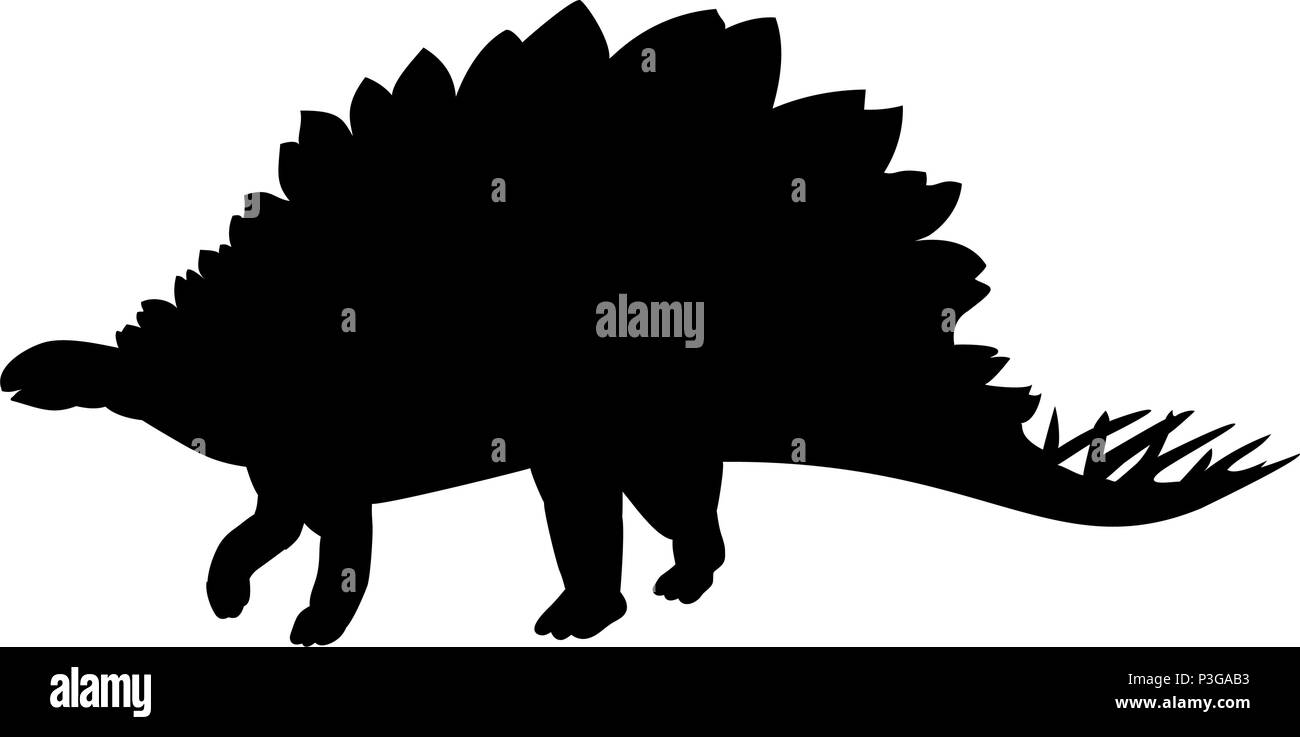 Stegosaurus dinosaur Black and White Stock Photos & Images - Alamy