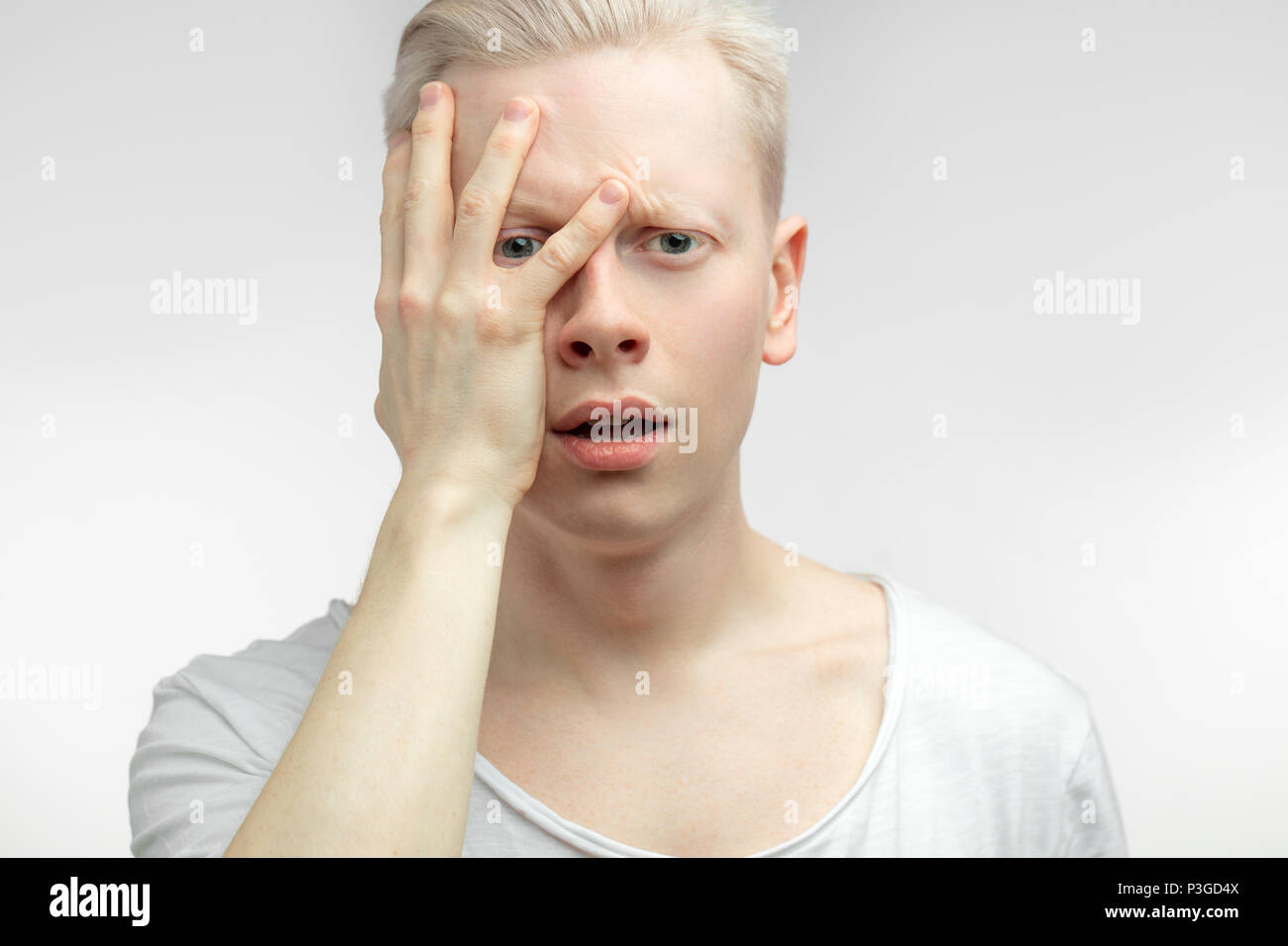 Scared man standing hi-res stock photography and images - Alamy