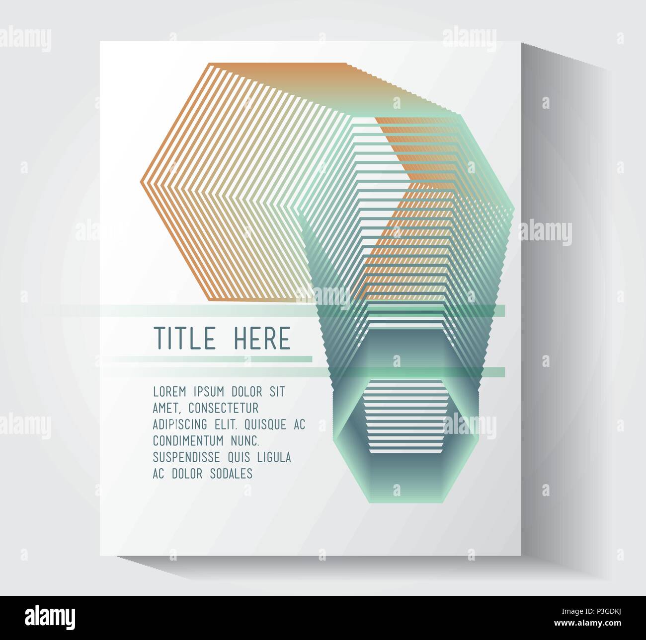 minimal geometric template with wooden background vector illustration ...