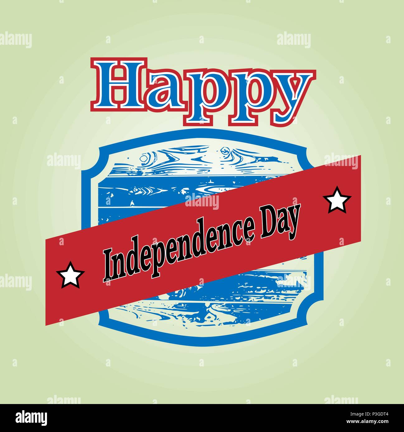 Happy Independence Day icon on a green background, vector illustration ...