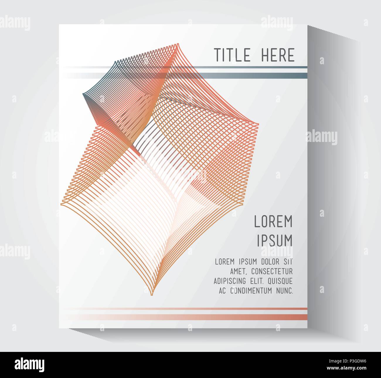 minimal geometric template with wooden background vector illustration ...