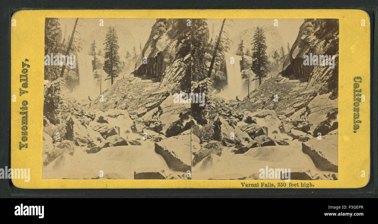 342 Vernal Falls, 350 feet high, from Robert N. Dennis collection of ...