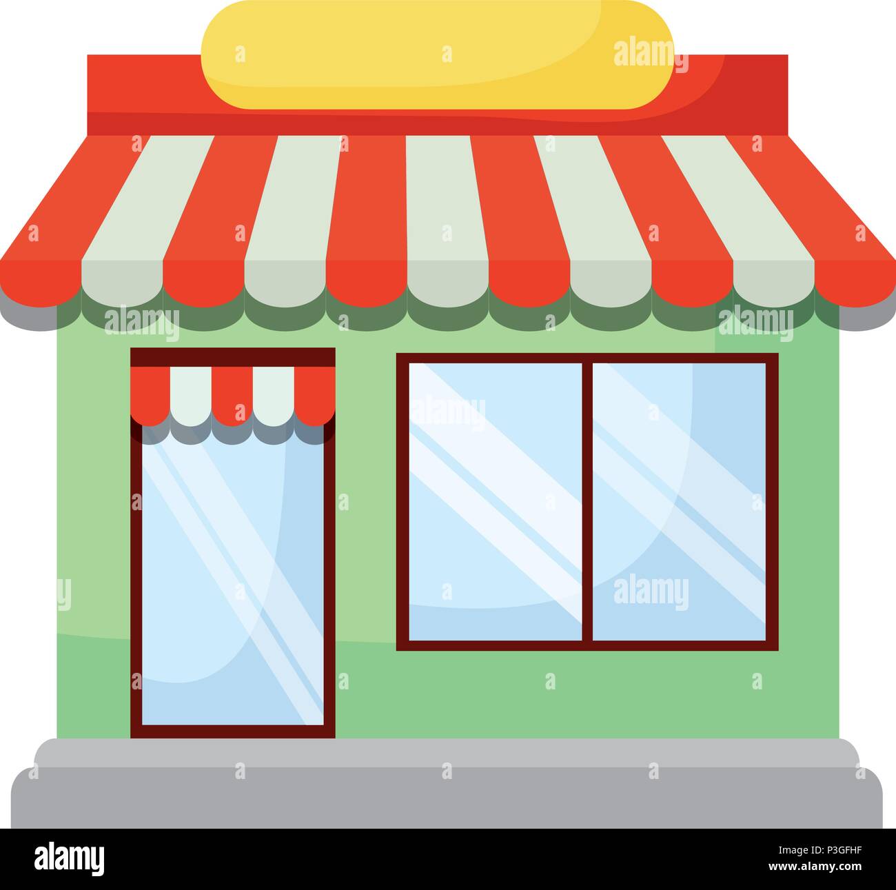 store building icon over white background, vector illustration Stock ...