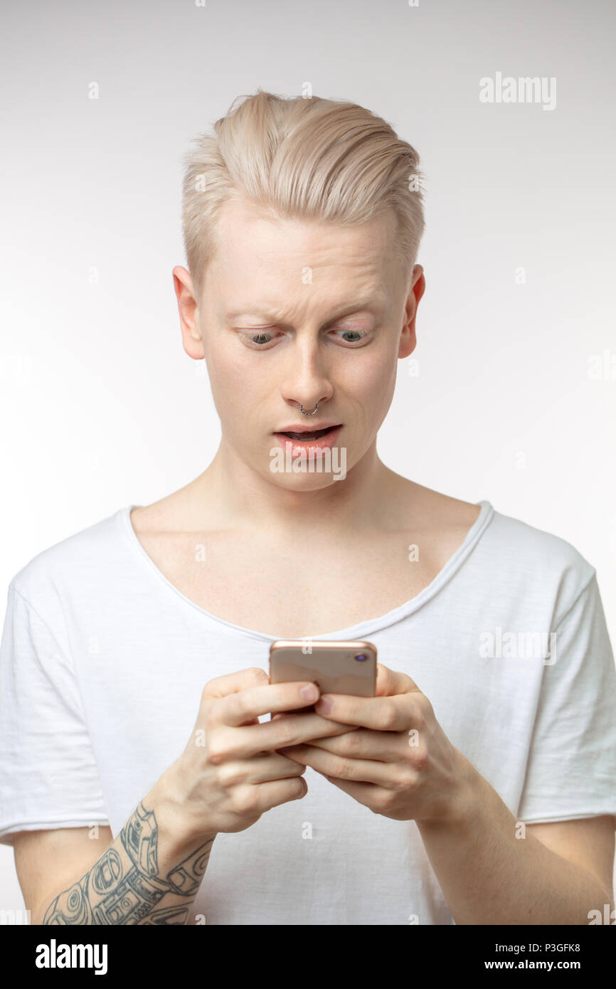 portrait of surprised man Stock Photo - Alamy