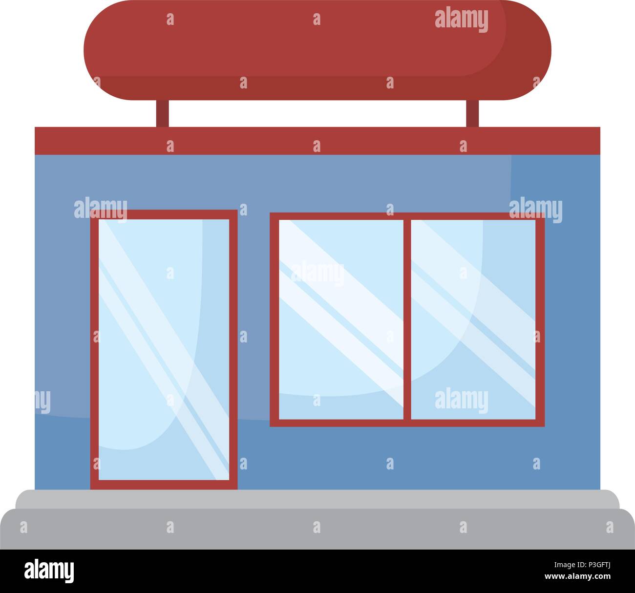 store building icon over white background, vector illustration Stock ...