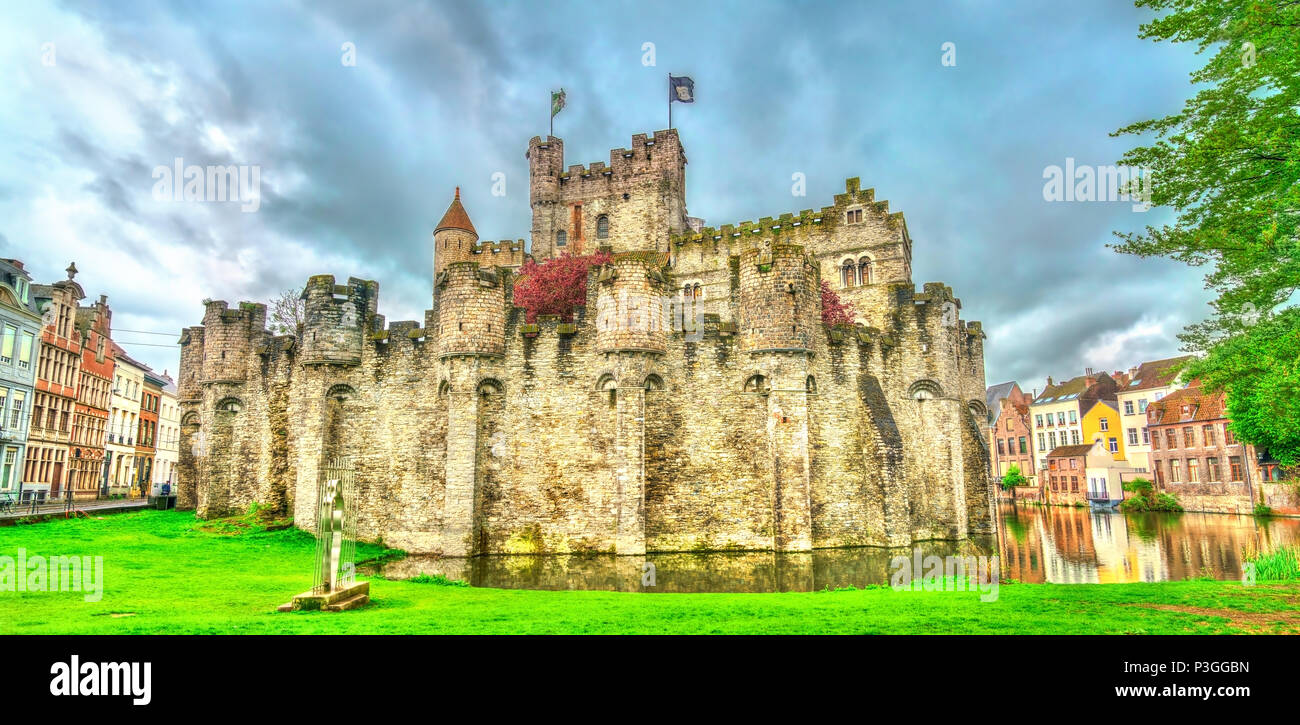 The Gravensteen, a medieval castle in Ghent, Belgium Stock Photo - Alamy