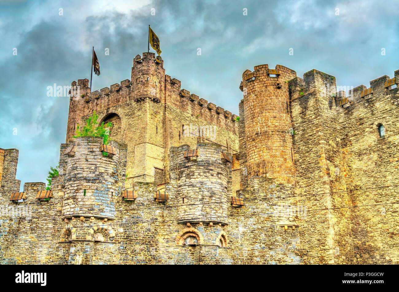 The Gravensteen, a medieval castle in Ghent, Belgium Stock Photo - Alamy