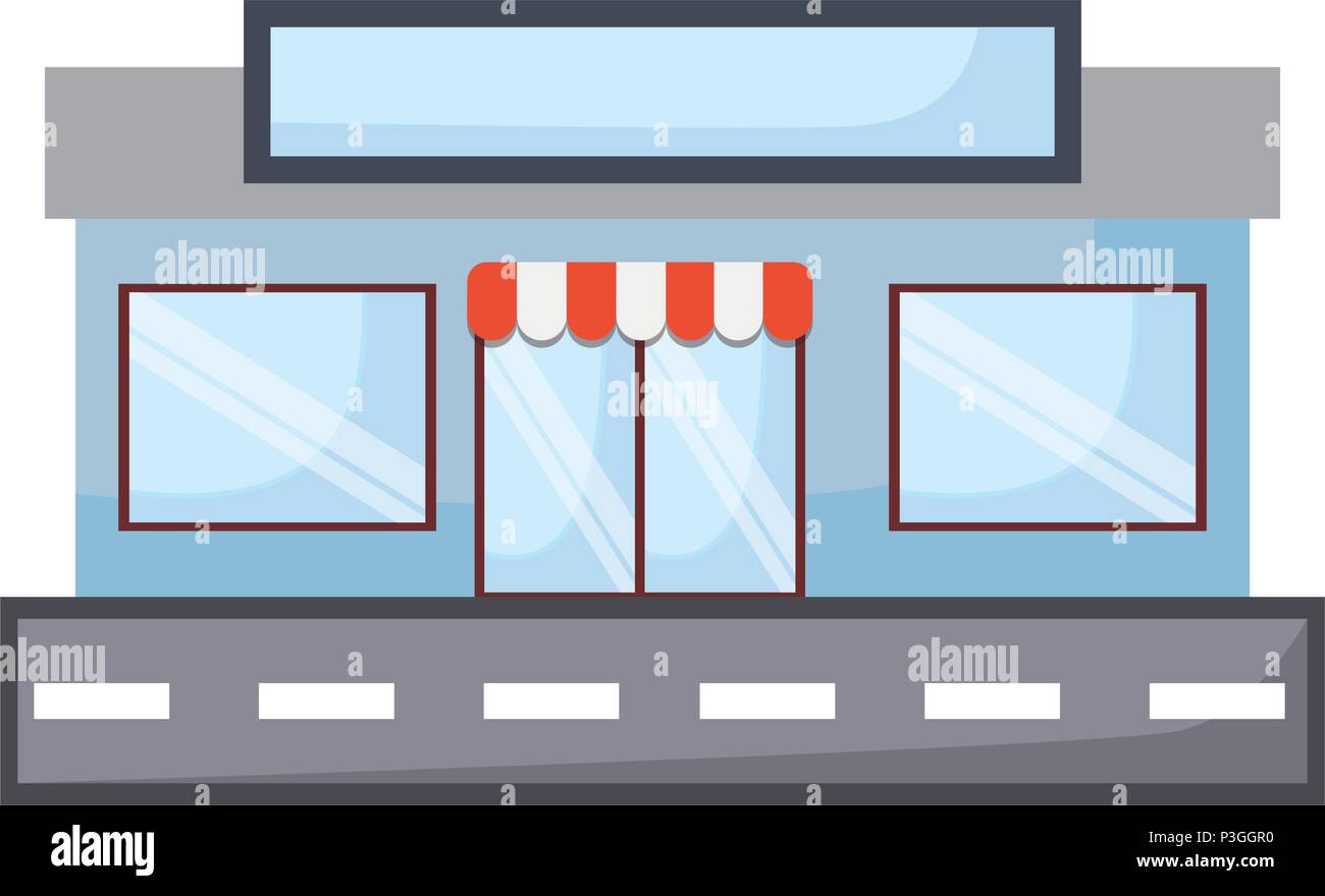 store building icon over white background, vector illustration Stock ...