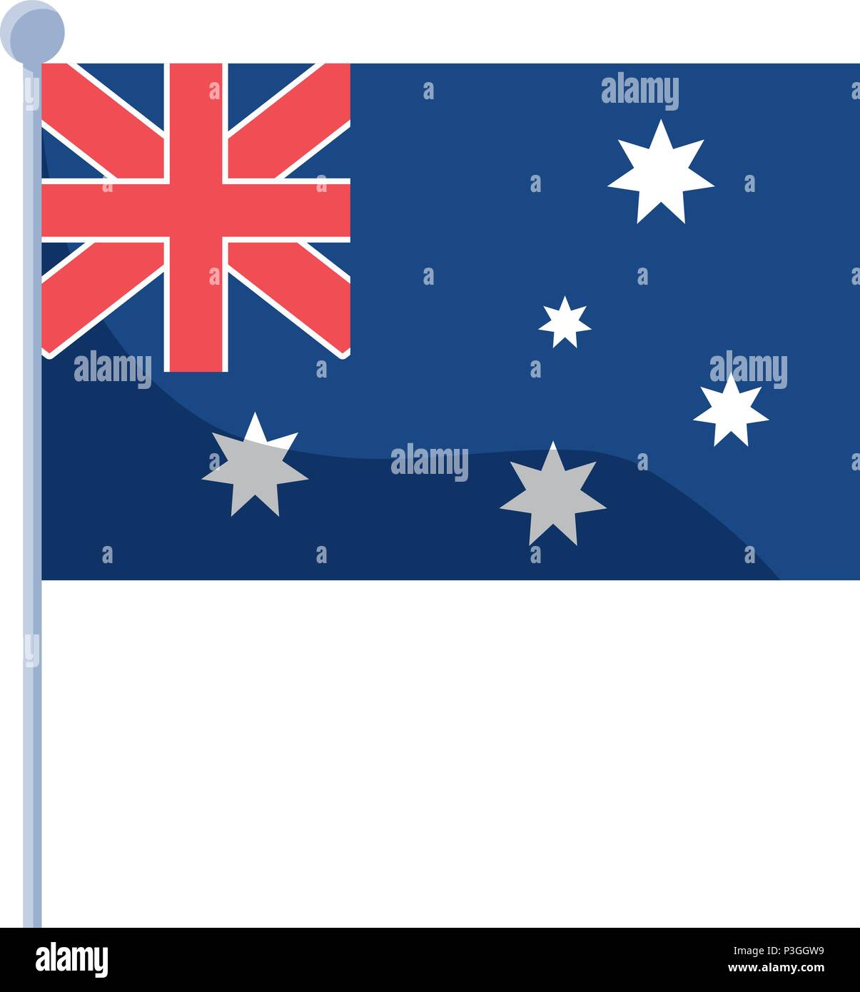australia flag icon over white background, colorful design. vector ...