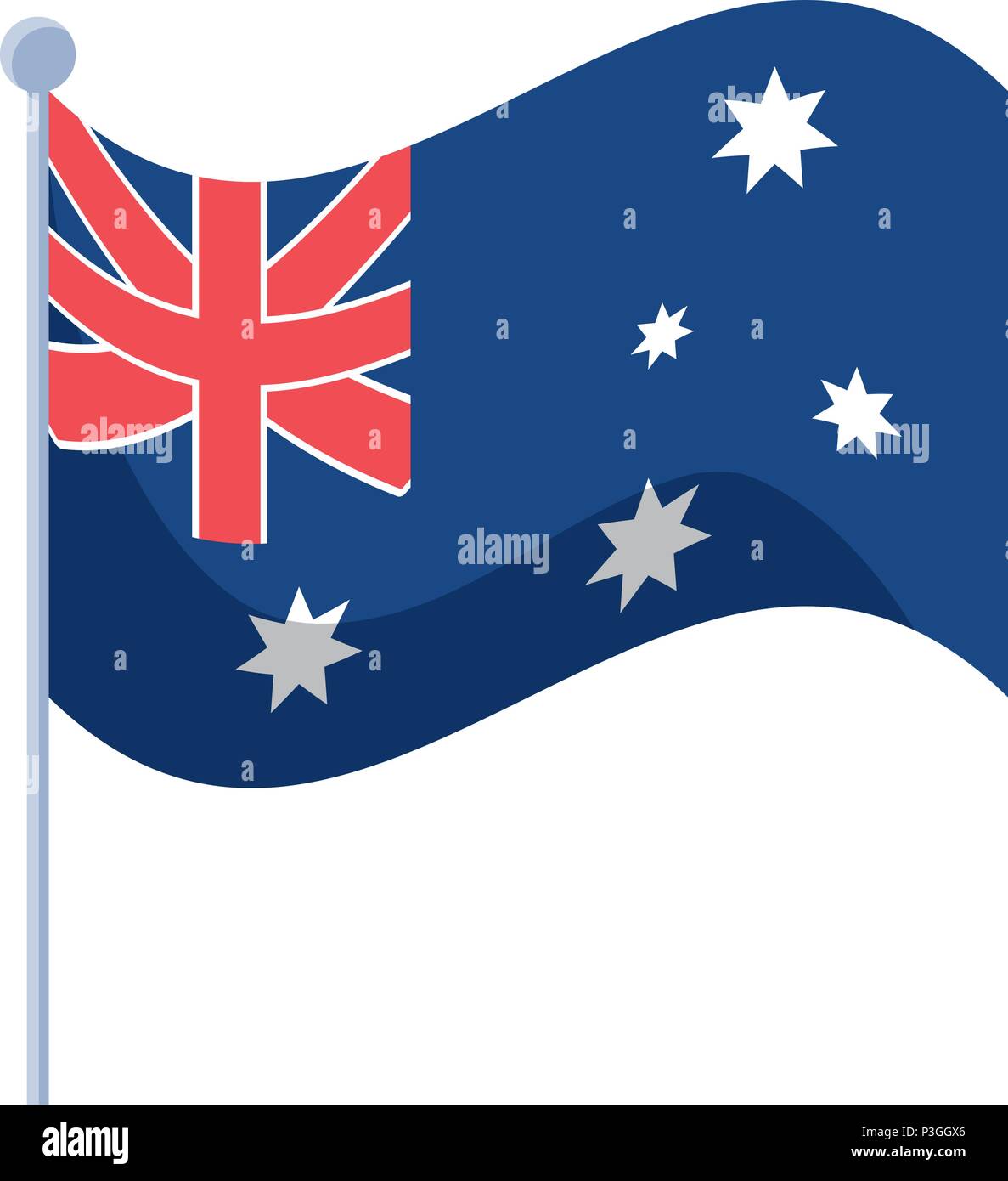 australia flag icon over white background, colorful design. vector ...