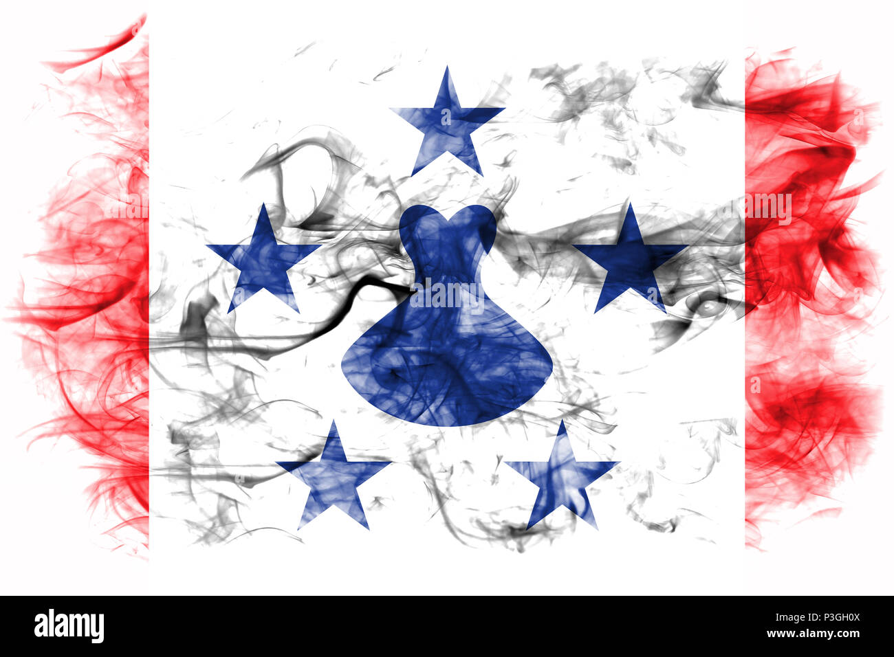 Austral Islands smoke flag, islands in French Polynesia Stock Photo - Alamy
