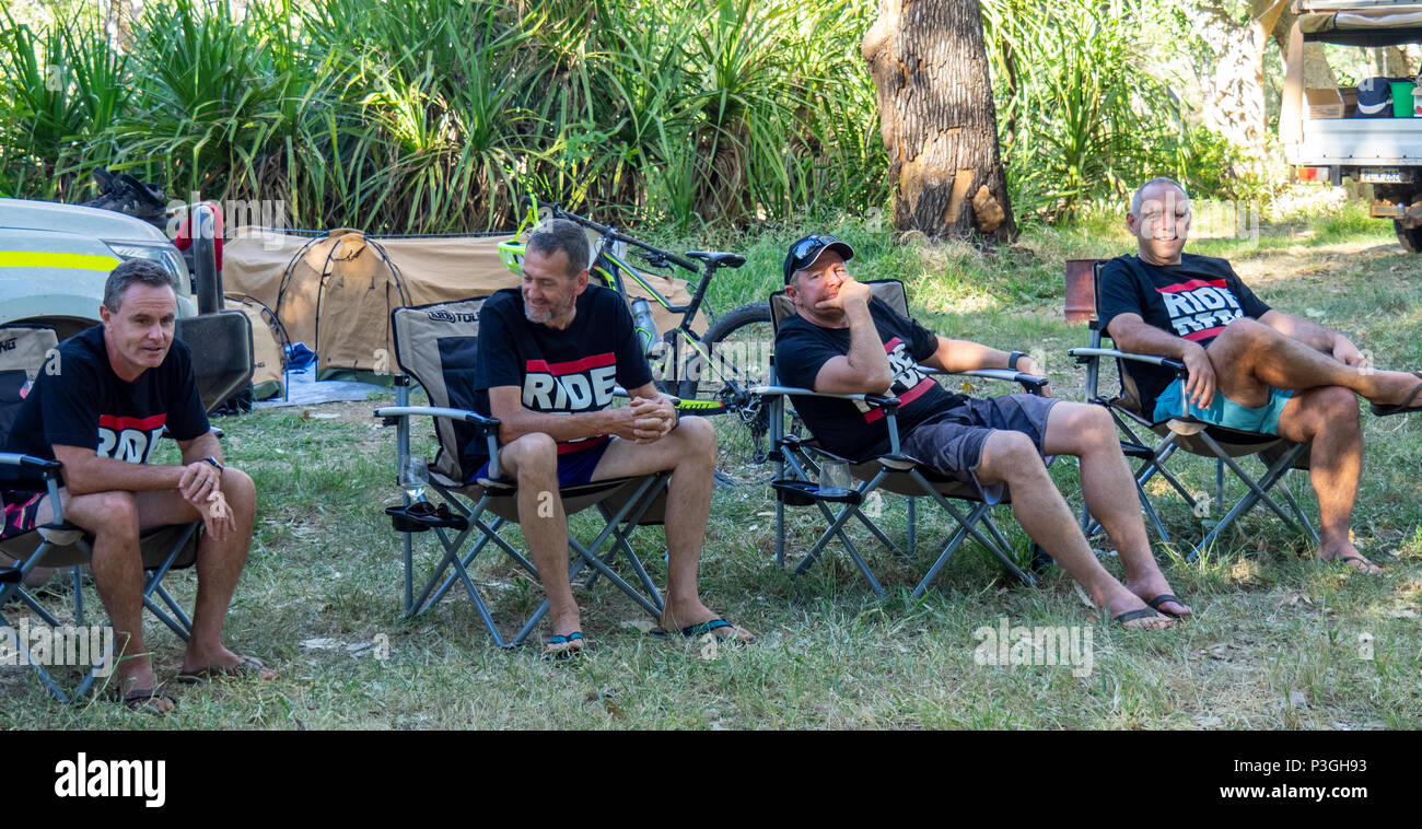 Gibb Challenge 2018 the Royal Flying Doctors Service RFDS team sitting ...