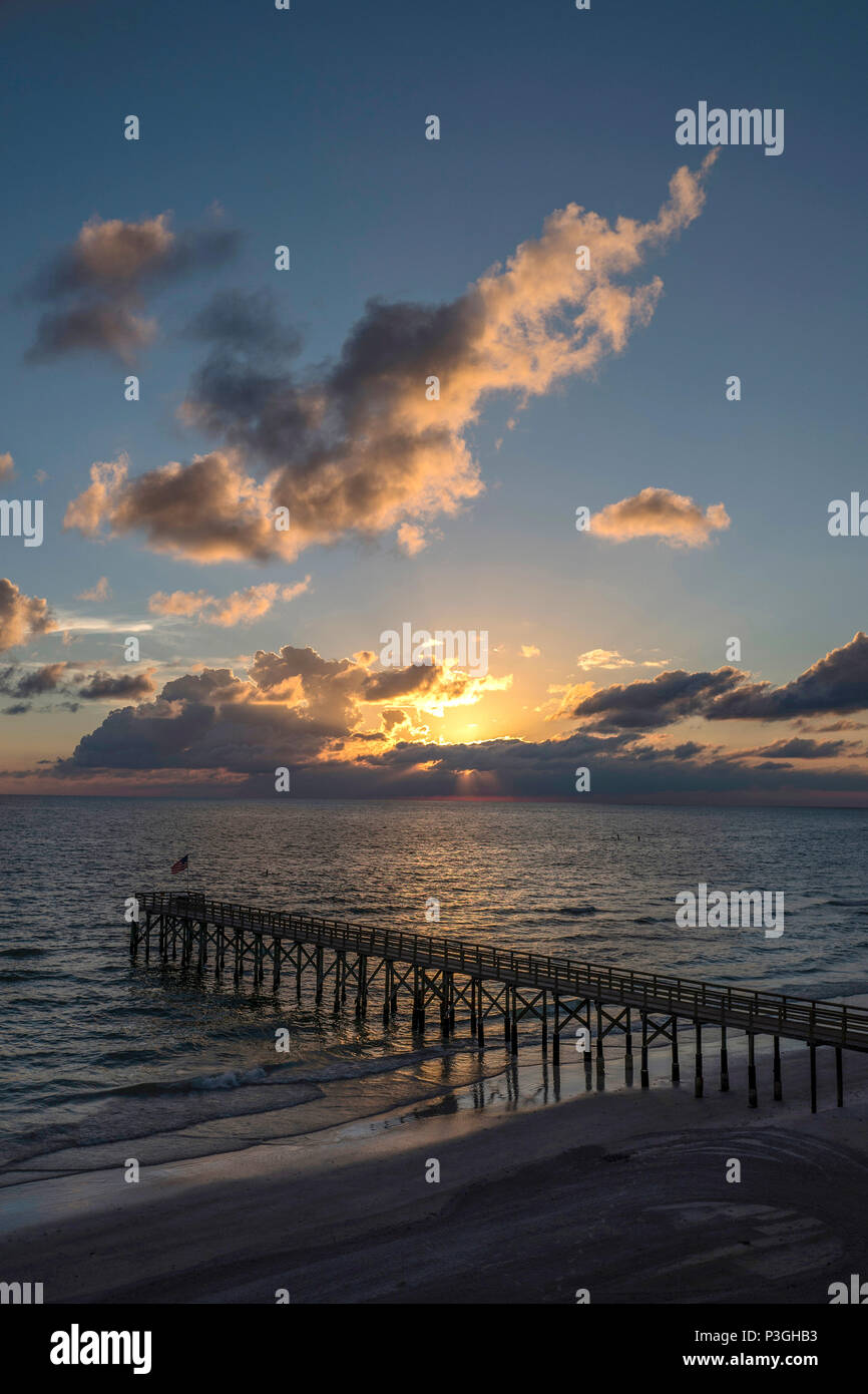 Redington Beach, Florida, USA, Tuesday, 03/10/2017, View, Sunset, Beach ...