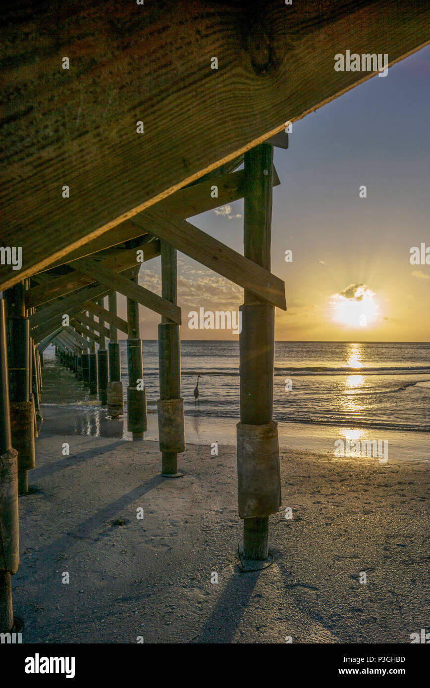 Redington Beach, Florida, USA, Tuesday, 03/10/2017, View, Sunset, Beach ...