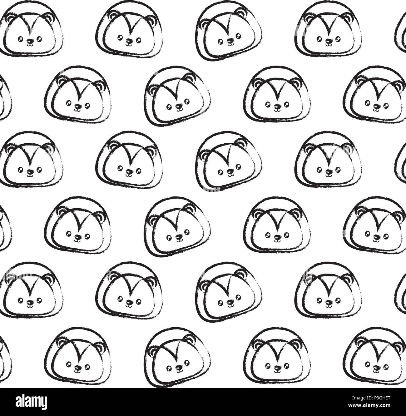 background of cute lion pattern, vector illustration Stock Vector Image ...