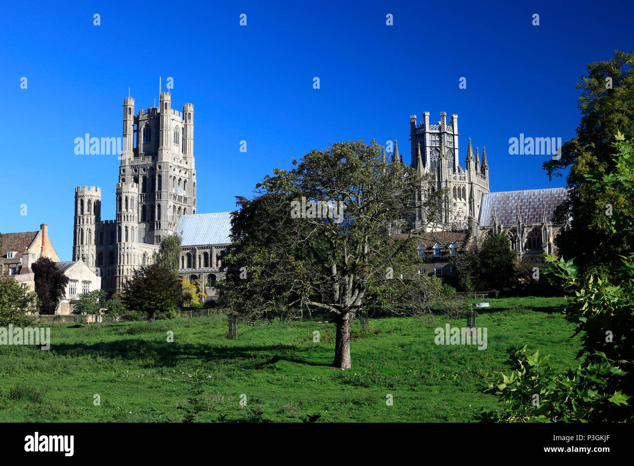 Spring Colours, Ely Cathedral, Ely City, Cambridgeshire, England, UK ...