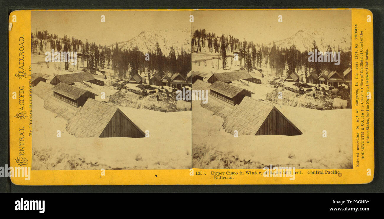 Altitude 5911 feet central pacific railroad hi-res stock photography ...