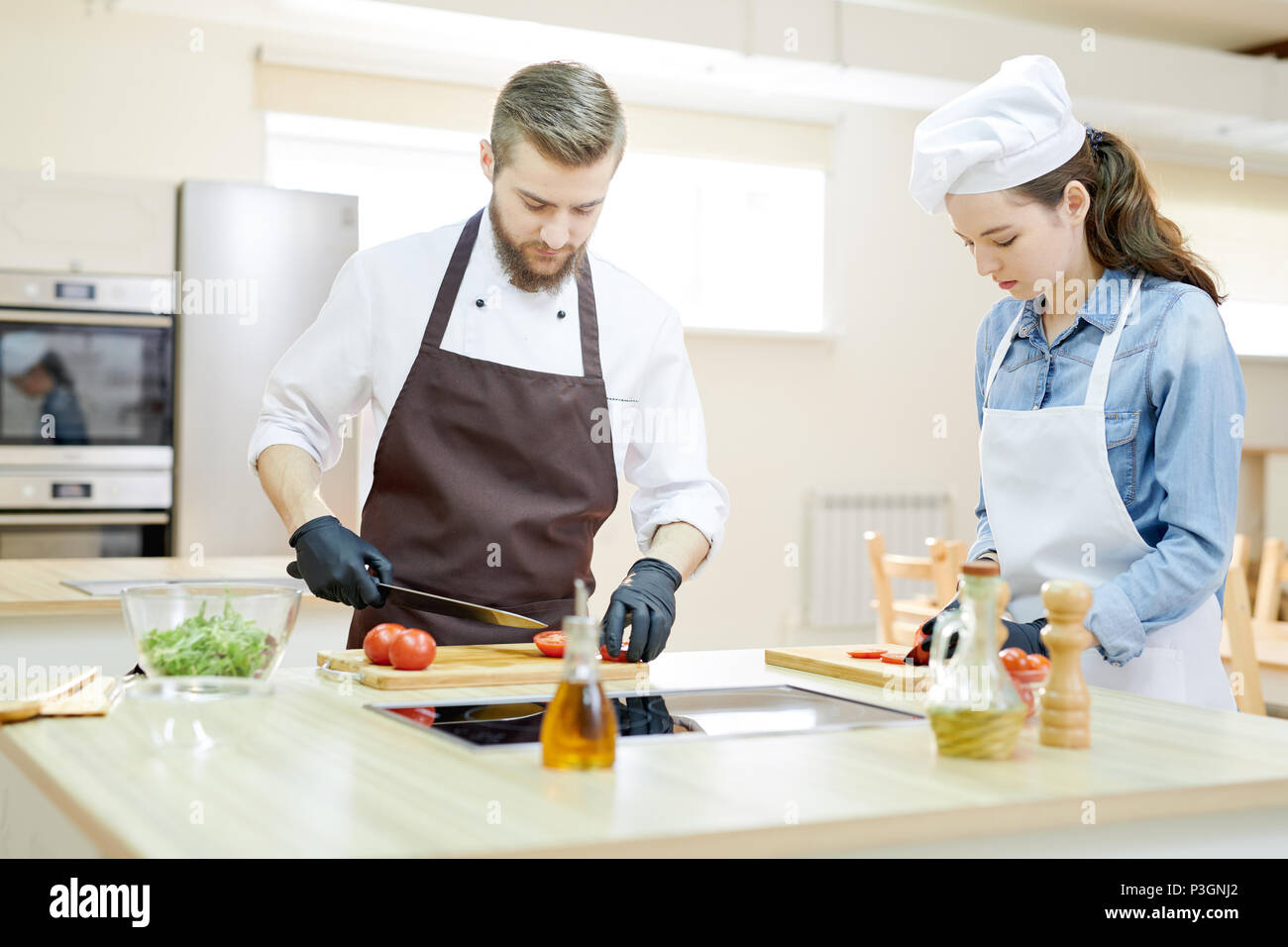 Professional chefs cooking restaurant hi-res stock photography and ...