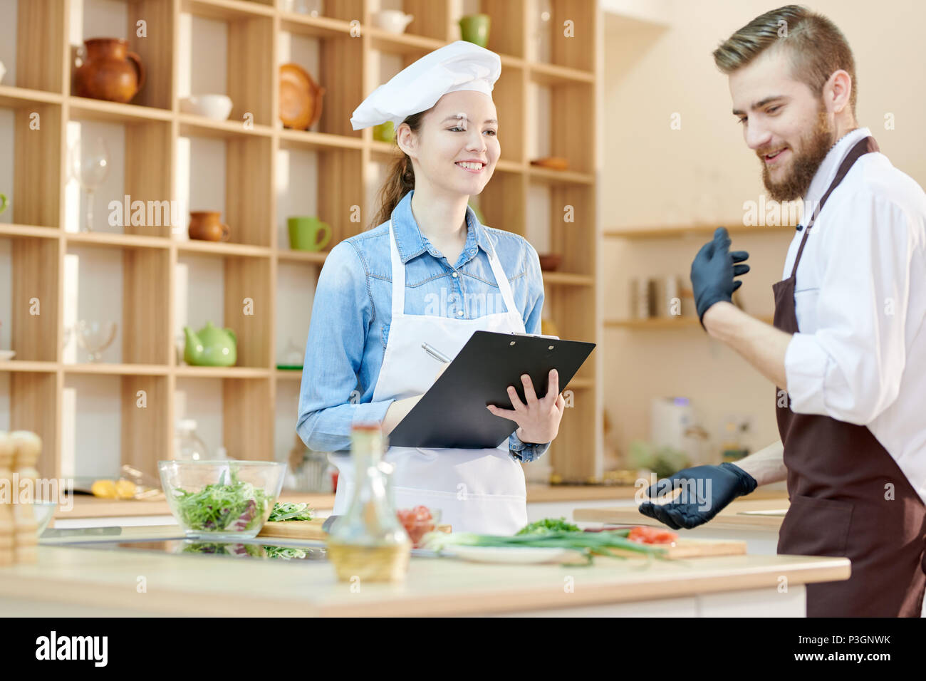 Female Chef in Training Stock Photo - Alamy