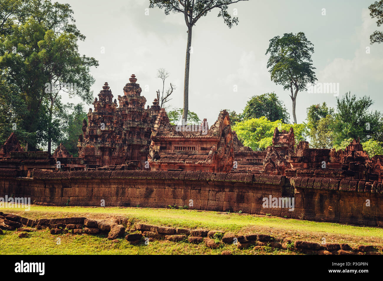 Unique temple of pink sandstone hi-res stock photography and images - Alamy