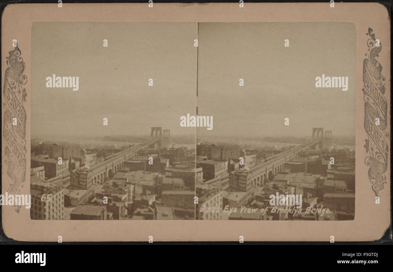 Birds eye view of brooklyn bridge hi-res stock photography and images ...