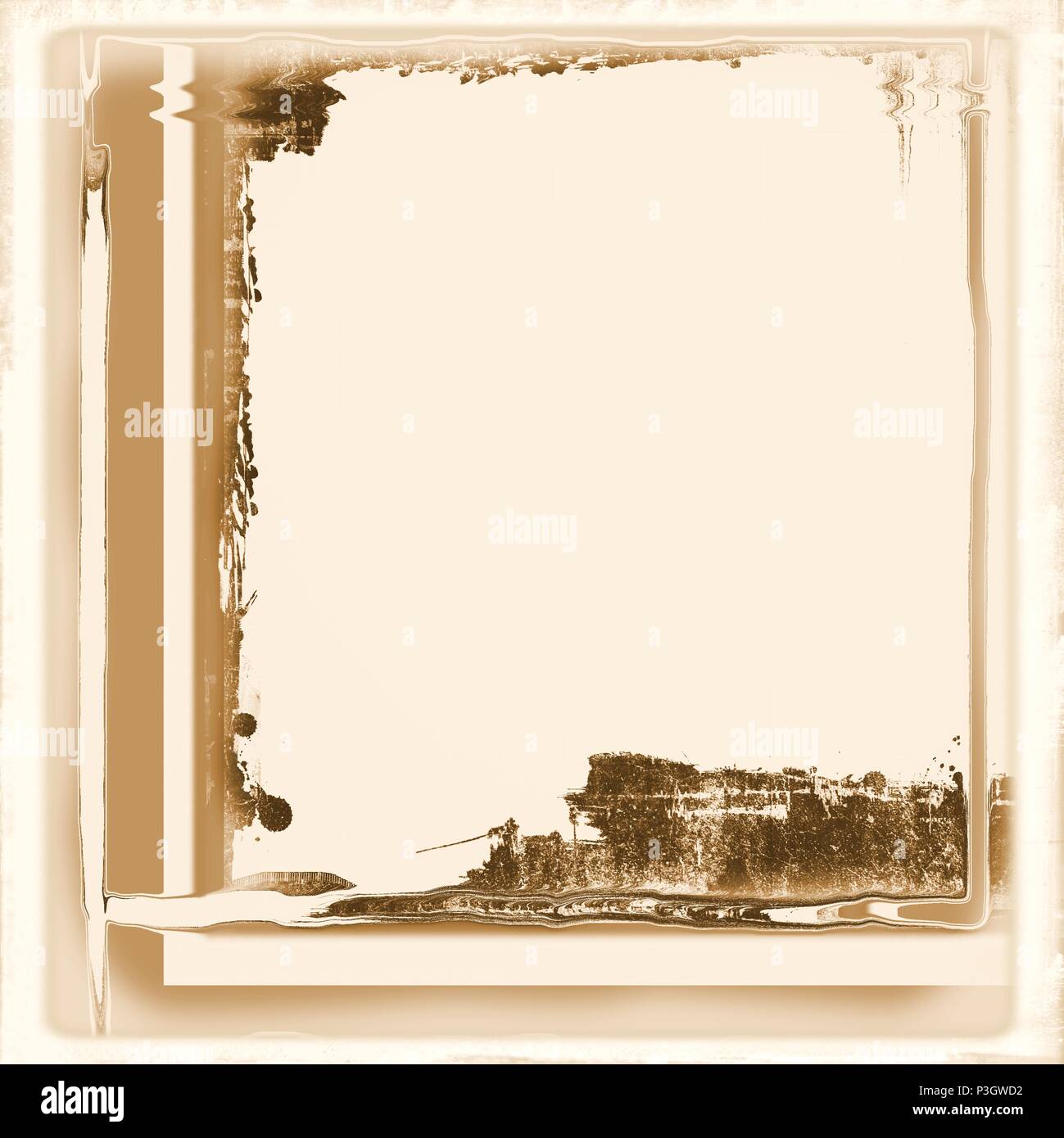 Vintage frame borders on sepia paper background Stock Photo - Alamy