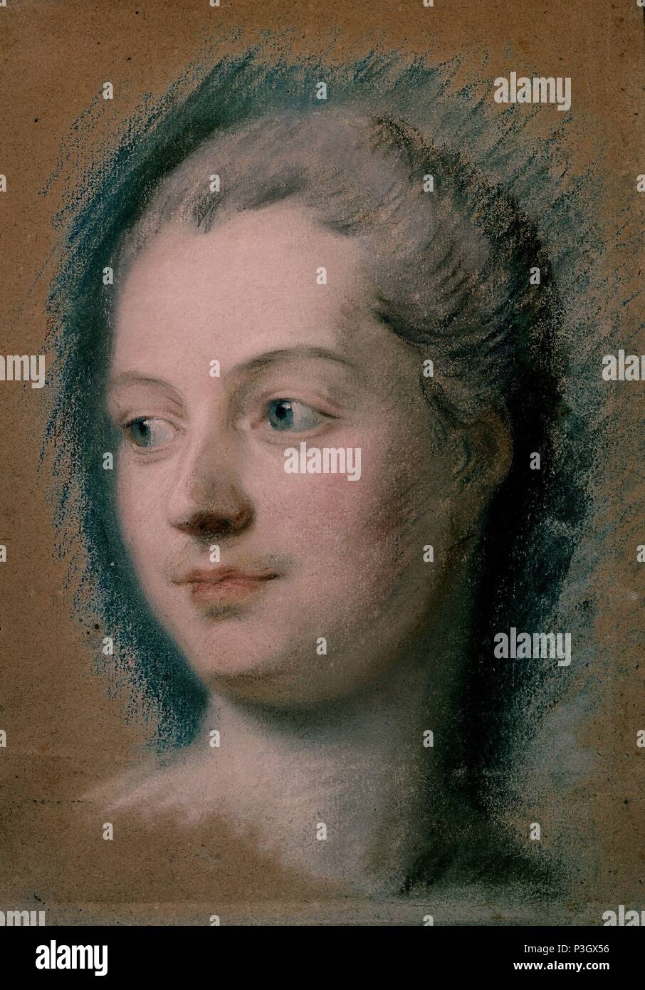 Portrait of Madame de Pompadour (1721-64) - 1752 - 32x24 cm - pastel on ...