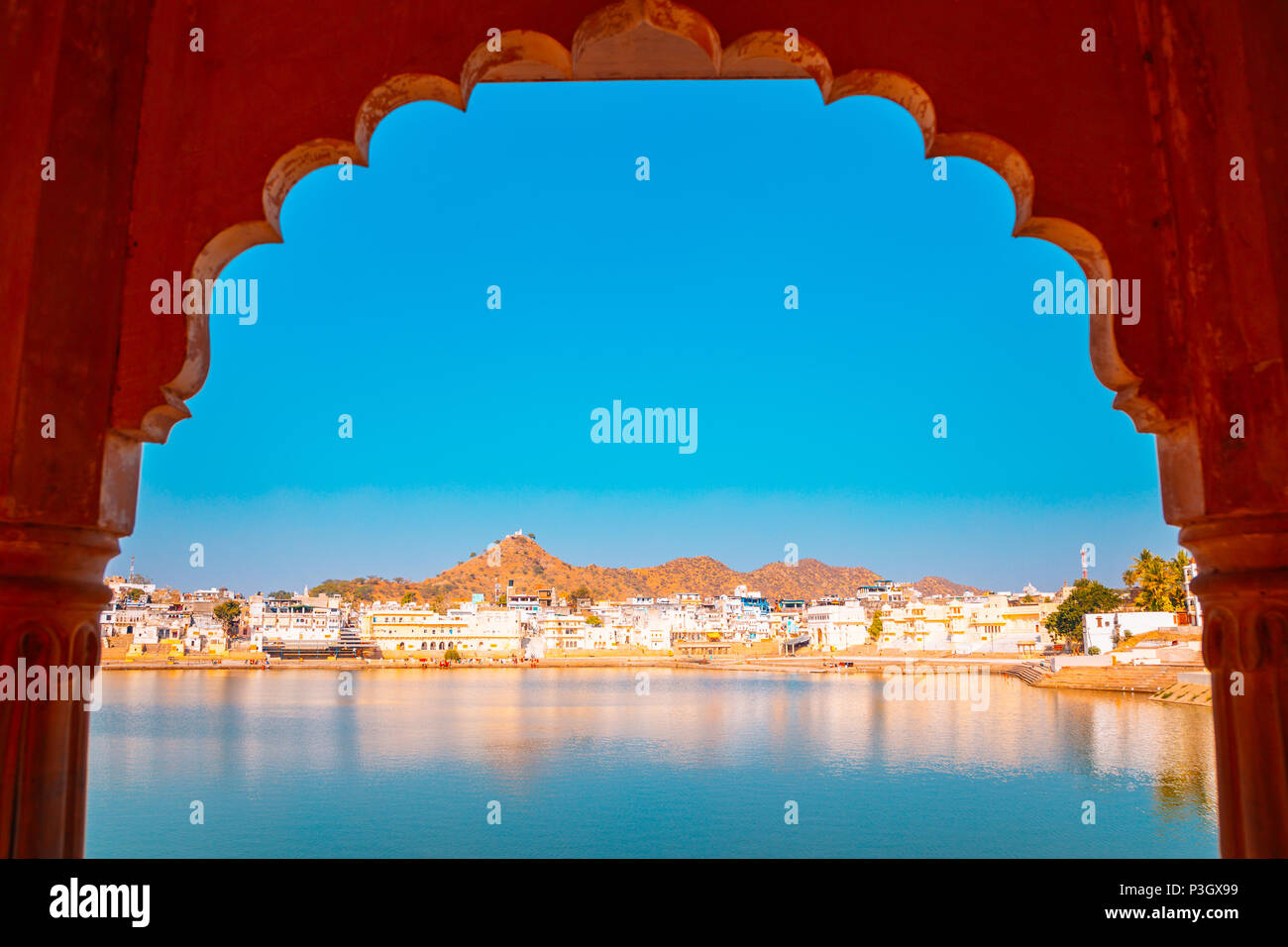 Pushkar lake and holy ghat in Pushkar, India Stock Photo - Alamy