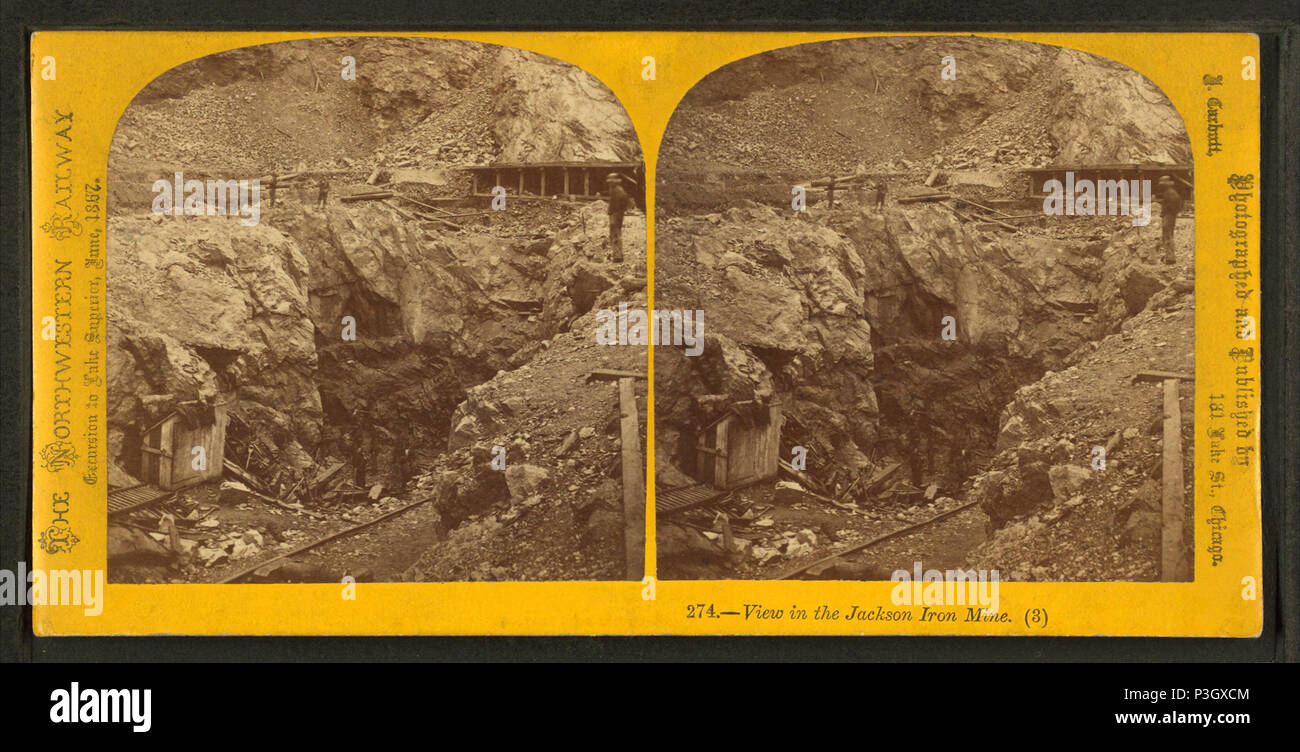. View in the Jackson Iron Mine. Coverage: 1867. Digital item published ...
