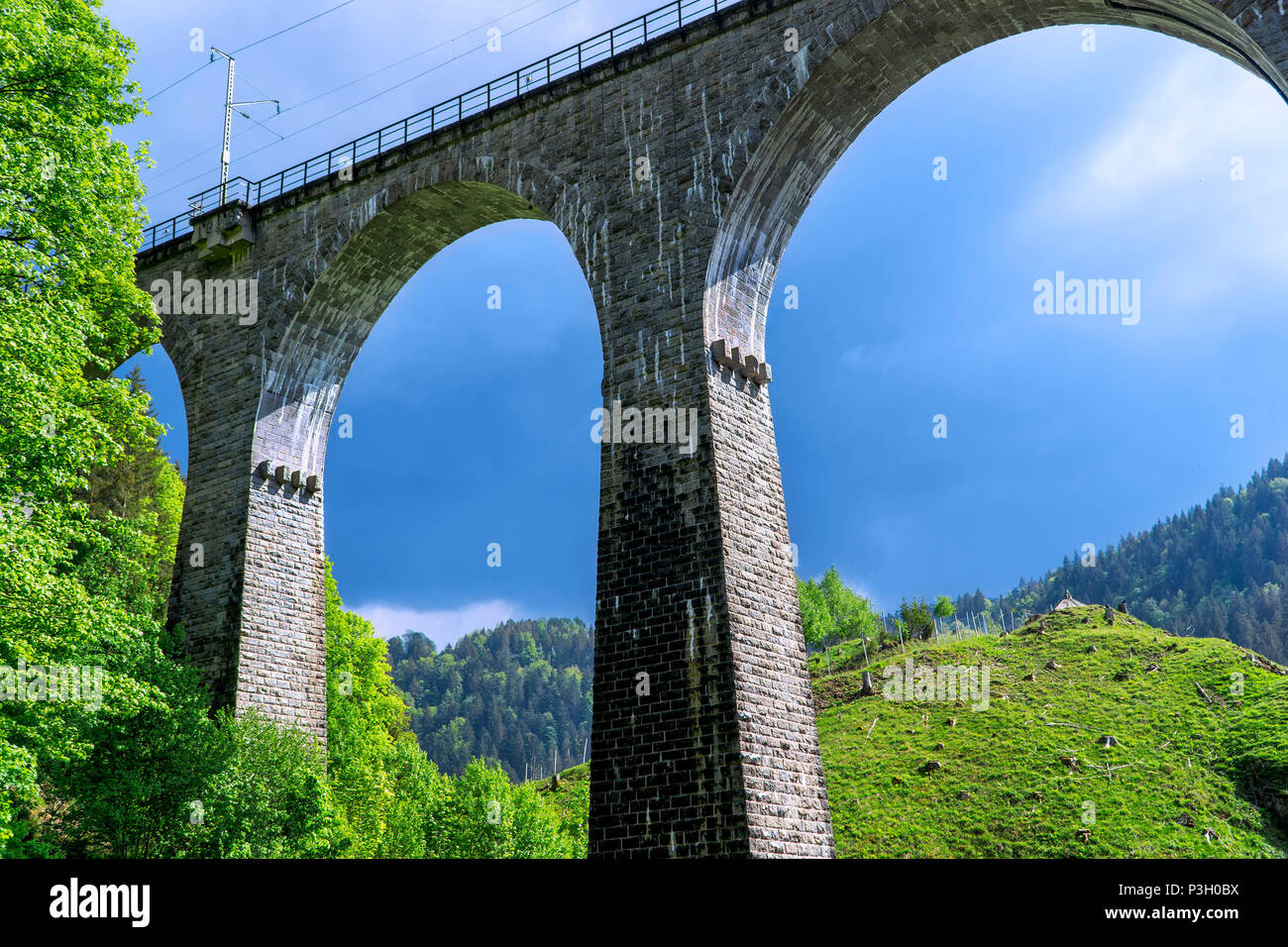 Black Forest Railroad Bridge Landscape at Ravenna Gorge Stock Photo - Alamy
