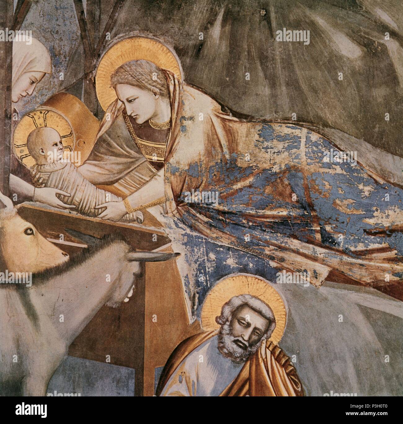 Nativity (detail). Natividad. 14th century. Florentine school. Padua ...