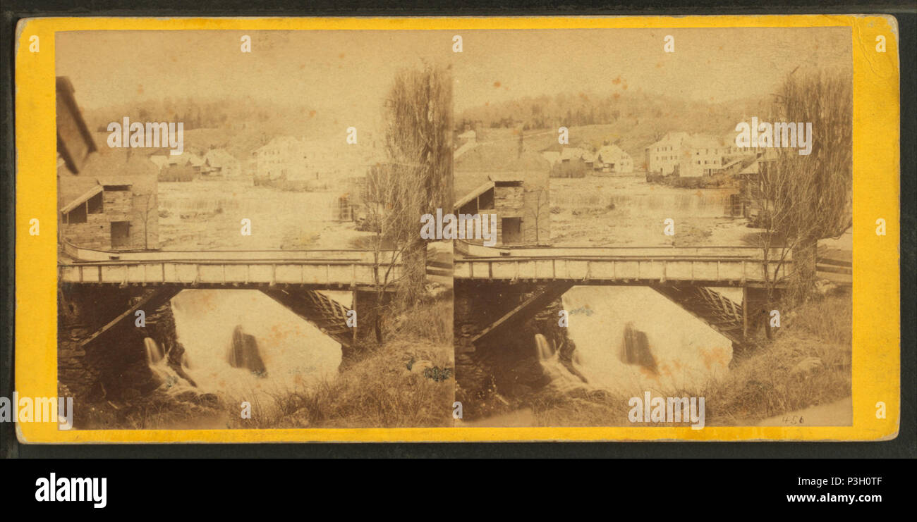 37 Black River Falls at Springfield, Vt. View from Main Street, by Gage ...