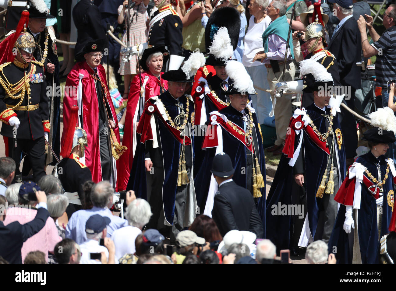 The Princess Royal (right), Duke of York (2nd right), Earl of Wessex ...
