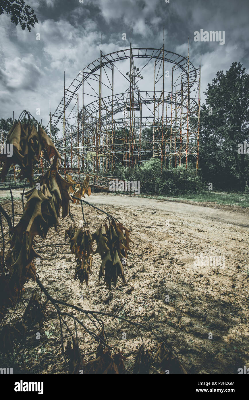roller coaster - objects and places lost in time Stock Photo - Alamy
