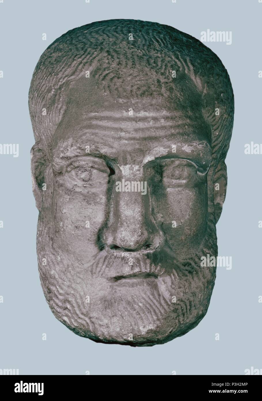 *CABEZA DE ALARICO-370/410-REY VISIGODO. Location: MUSEO DE LAS TERMAS ...