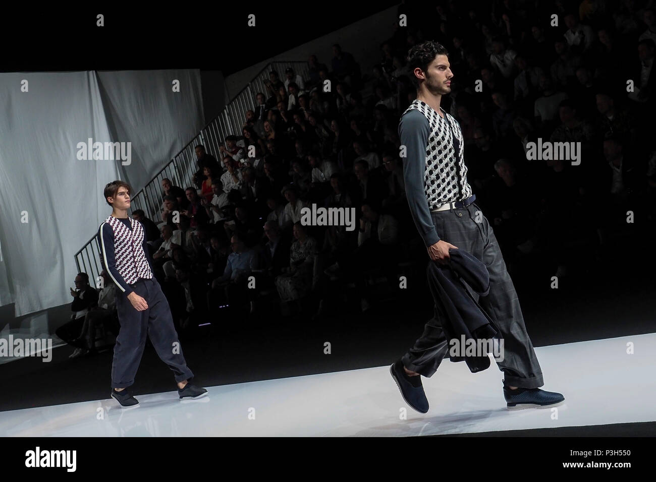 Milan, Italy. 18th June, 2018. Milan fashion man spring summer 2019 ...